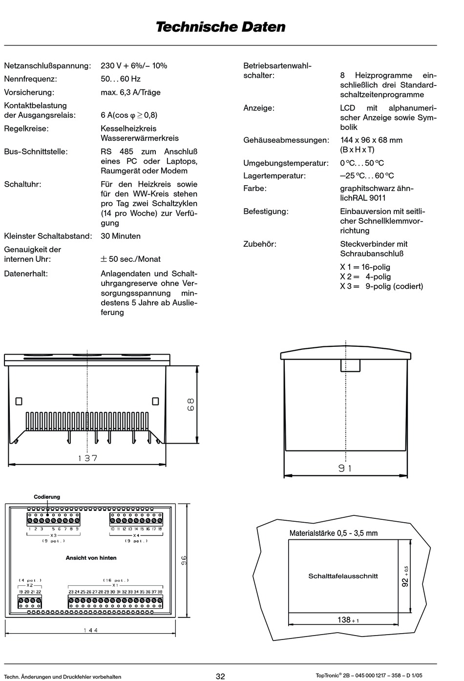 Technische Daten Und Maßzeichnungen - Hoval TopTronic 2B ...
