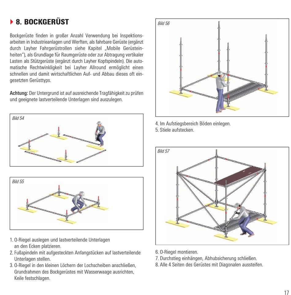 Bockgerüst - Layher AllroundGerüst Aufbau- Und Verwendungsanleitung [Seite 17] | ManualsLib