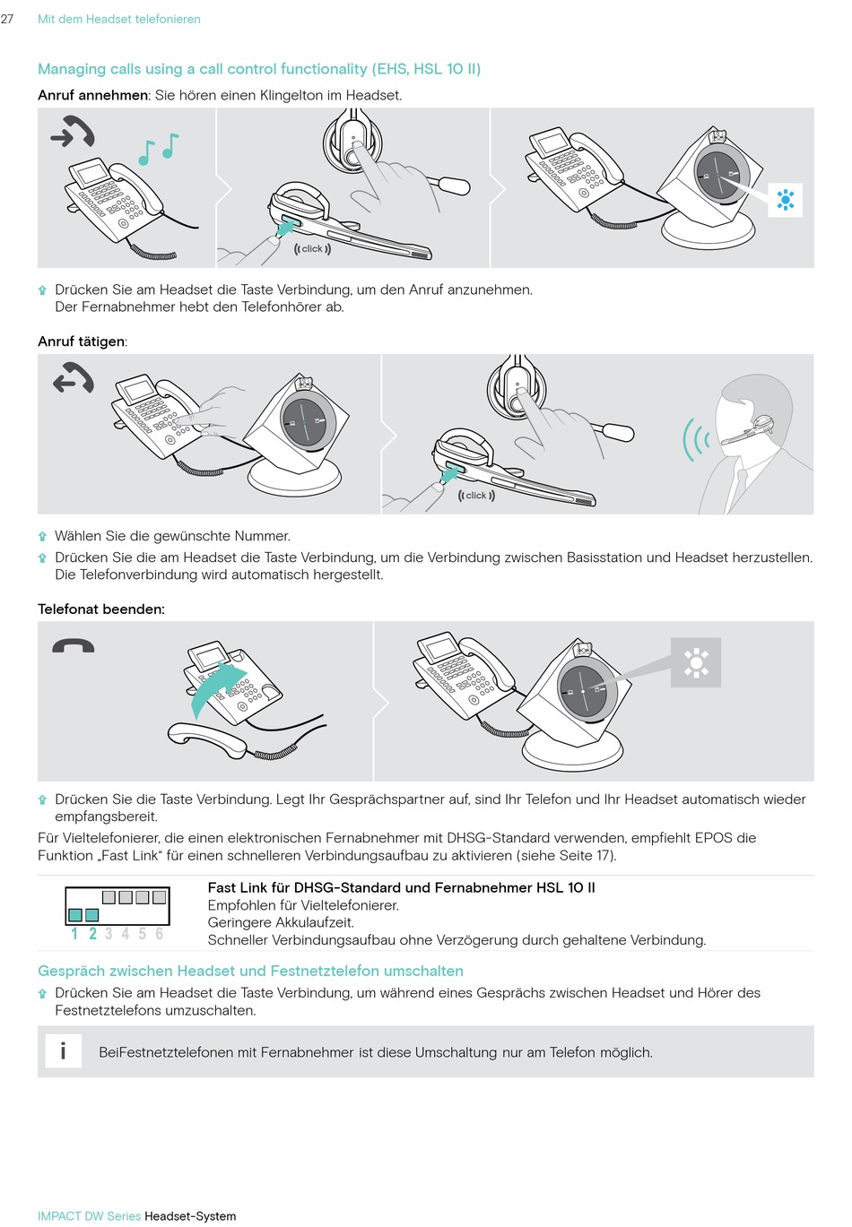 Gespräch Zwischen Headset Und Festnetztelefon Umschalten - EPOS ...
