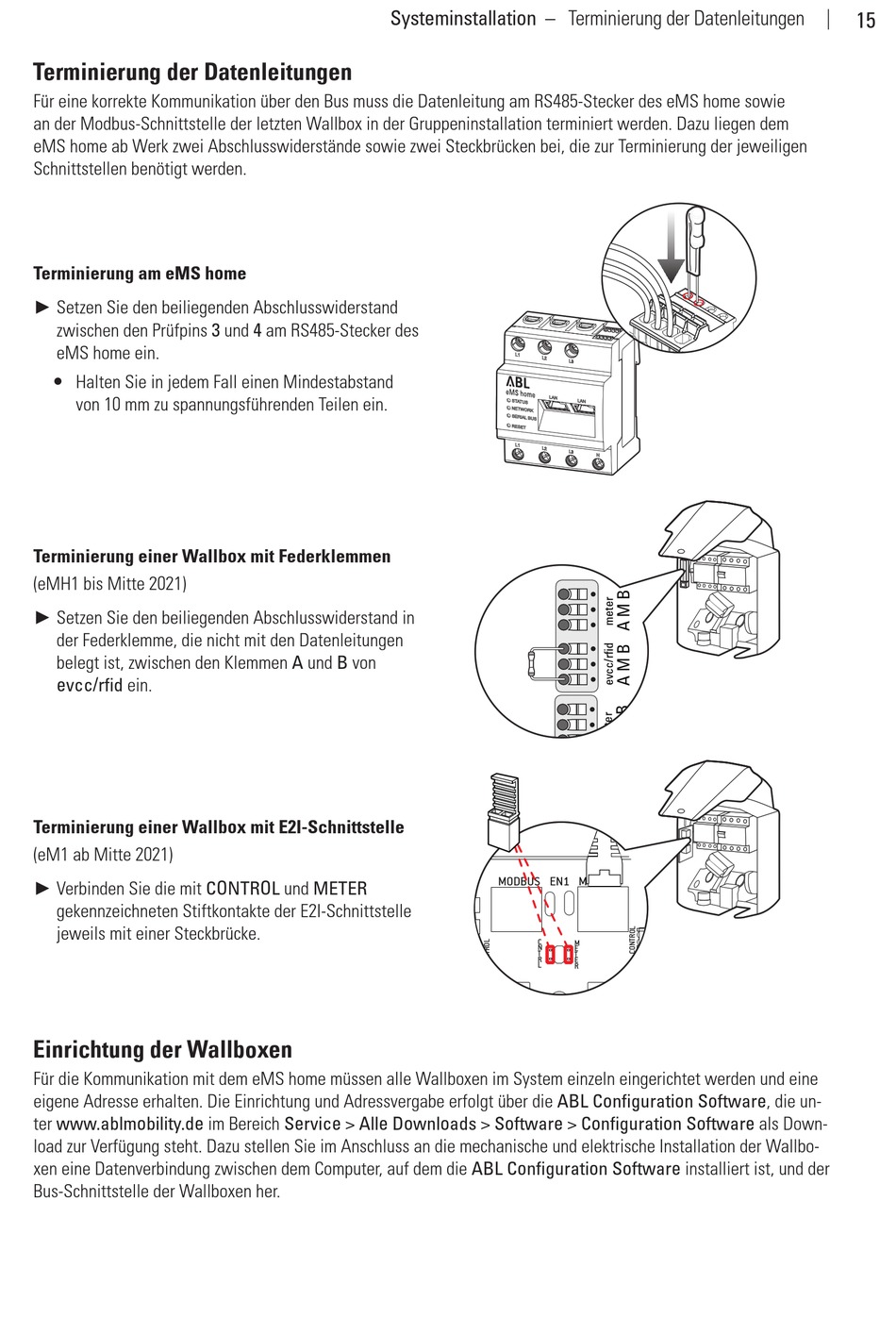 Systeminstallation - Terminierung Der Datenleitungen; Terminierung Der ...