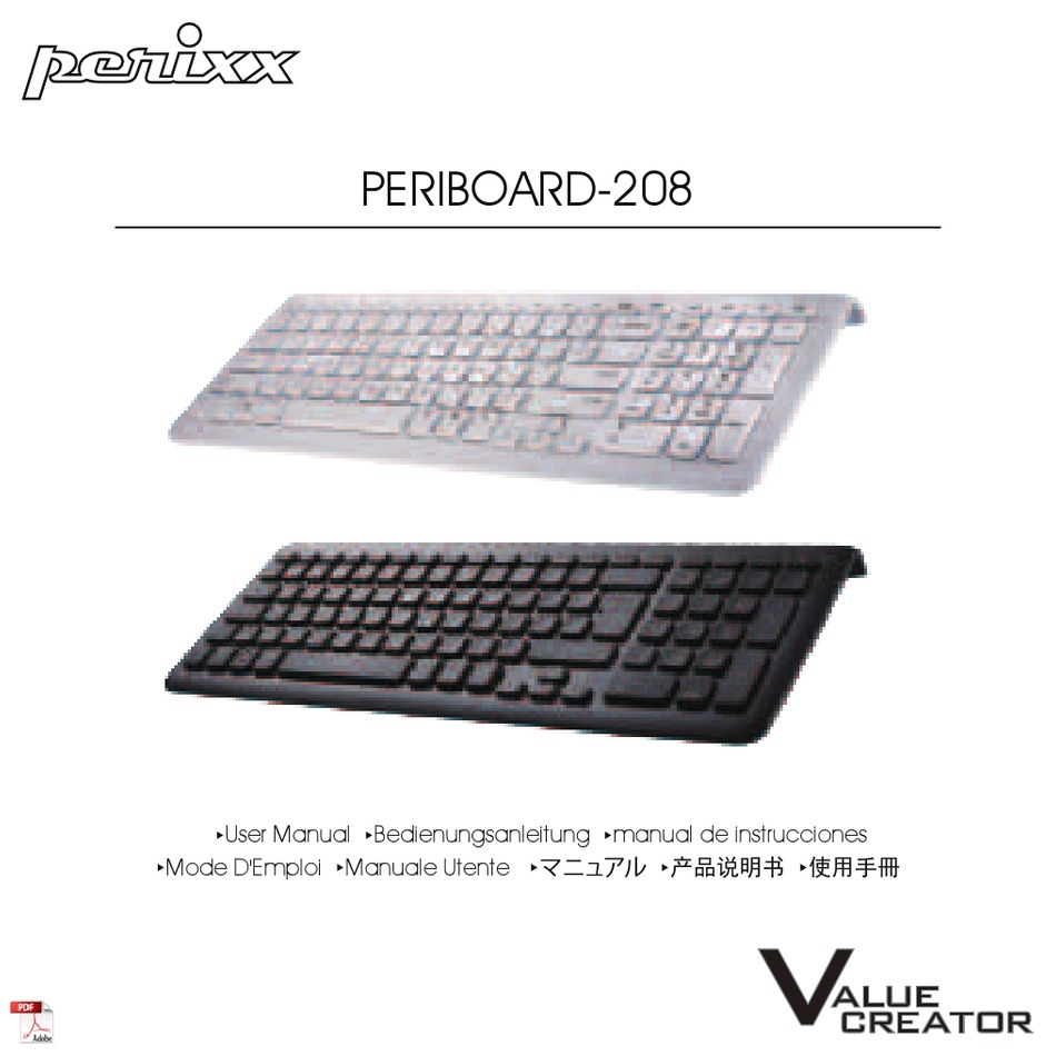 PERIXX PERIBOARD-208 BEDIENUNGSANLEITUNG Pdf-Herunterladen | ManualsLib