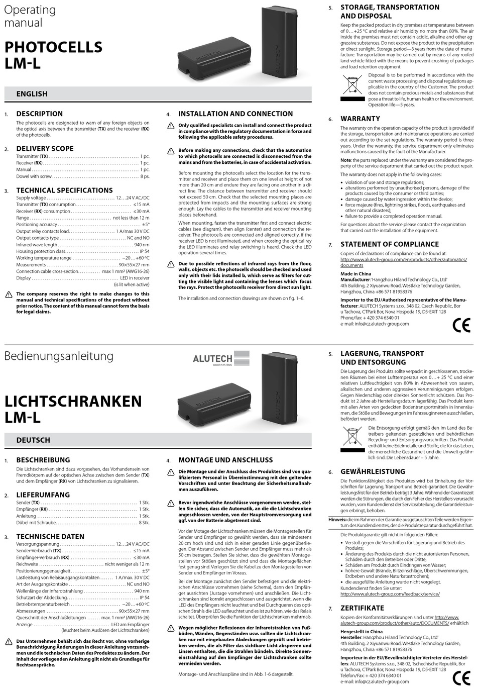 ALUTECH LM-L BEDIENUNGSANLEITUNG Pdf-Herunterladen | ManualsLib