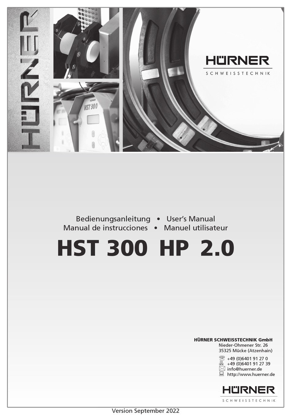 HÜRNER HST 300 HP 2.0 BEDIENUNGSANLEITUNG Pdf-Herunterladen | ManualsLib