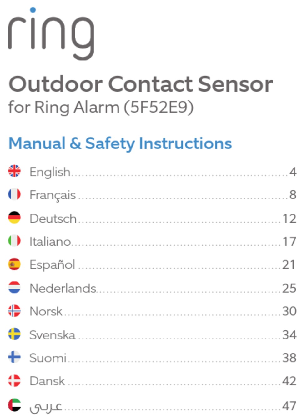 RING 5F52E9 BEDIENUNGSANLEITUNG Pdf-Herunterladen | ManualsLib