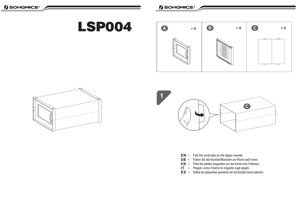 SONGMICS LSP004 BEDIENUNGSANLEITUNG Pdf-Herunterladen | ManualsLib