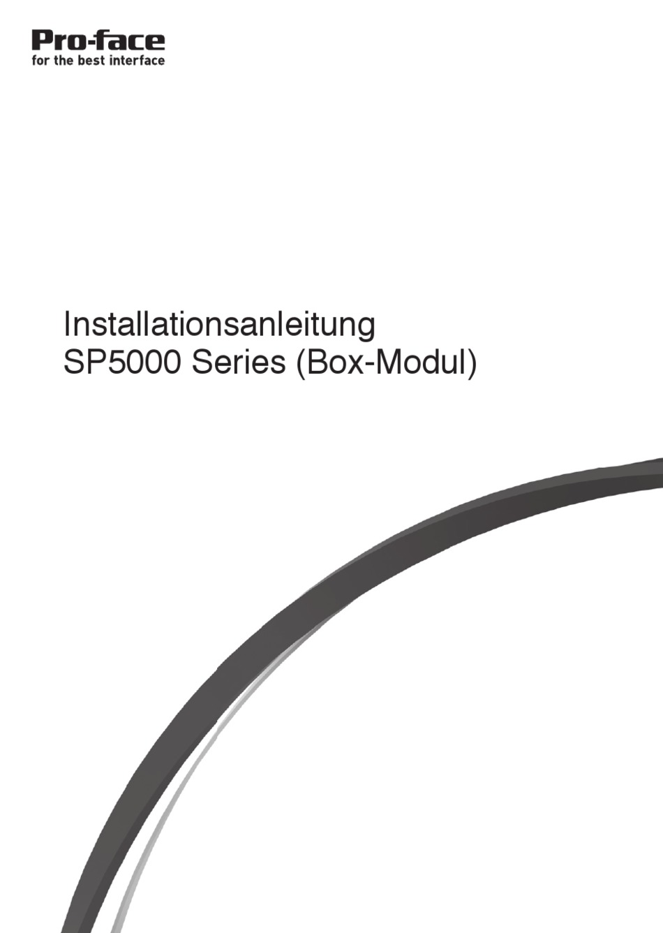 PRO-FACE SP5000 SERIE INSTALLATIONSANLEITUNG Pdf-Herunterladen | ManualsLib