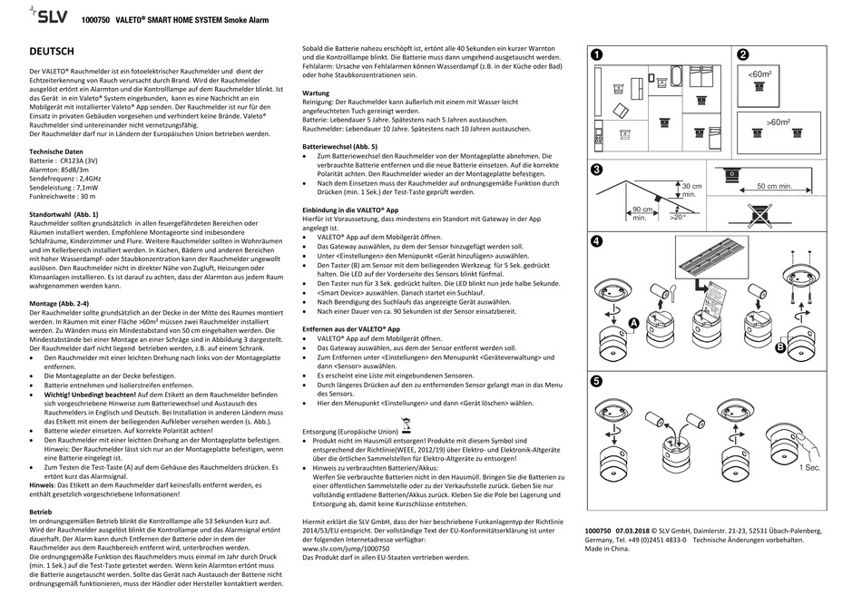 SLV VALETO 1000750 BEDIENUNGSANLEITUNG Pdf-Herunterladen | ManualsLib