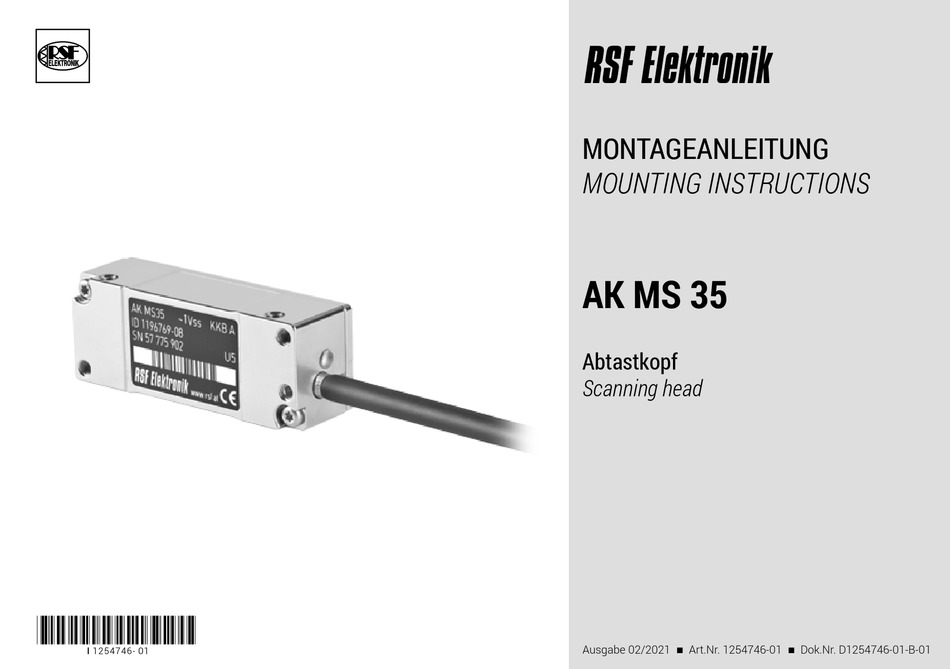 RSF ELEKTRONIK AK MS 35 MONTAGEANLEITUNG Pdf-Herunterladen | ManualsLib