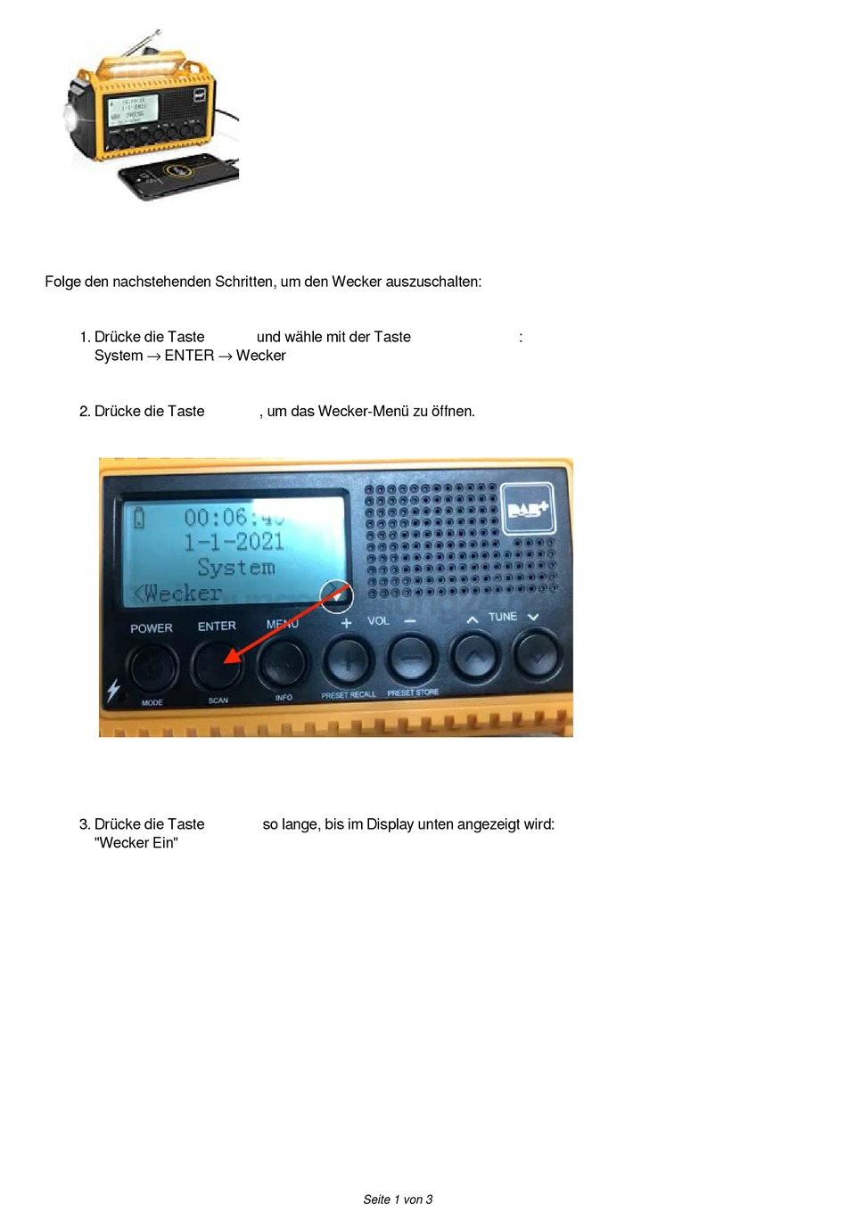 ROCAM CR1009PRO-DAB KURZANLEITUNG Pdf-Herunterladen | ManualsLib