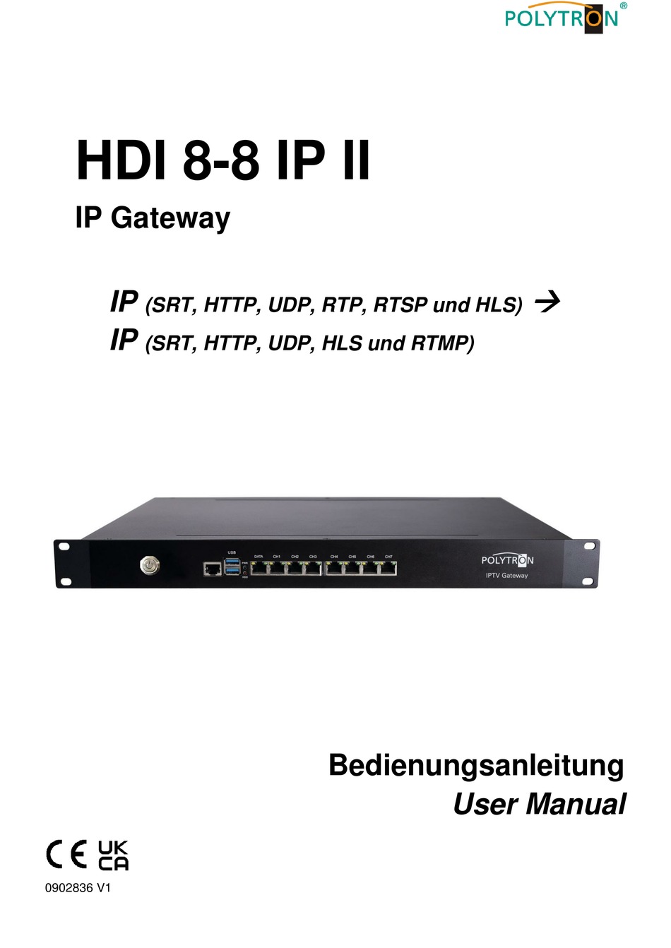 POLYTRON HDI 8-8 IP II BEDIENUNGSANLEITUNG Pdf-Herunterladen | ManualsLib
