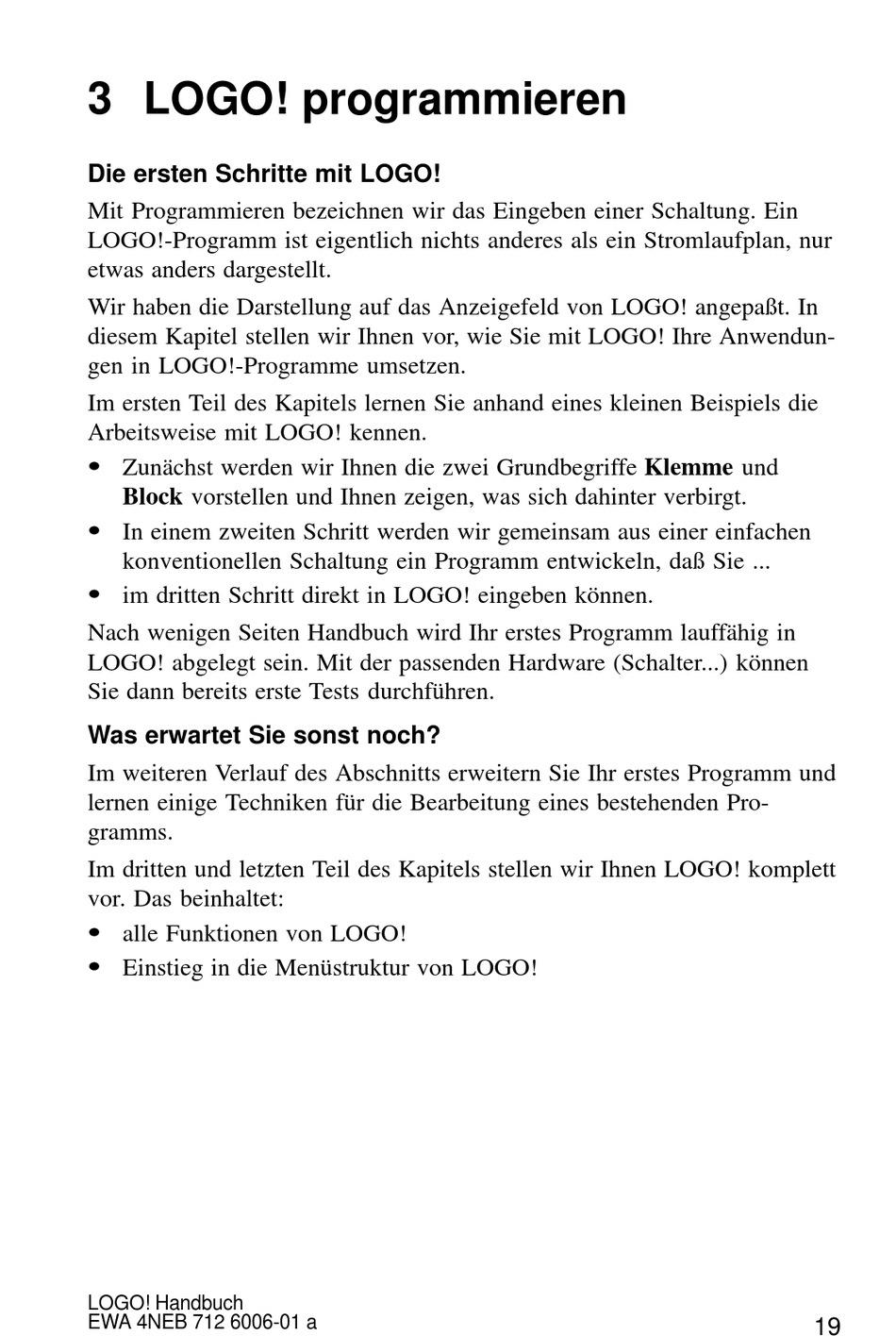 ! Programmieren - Siemens LOGO Handbuch [Seite 25] | ManualsLib