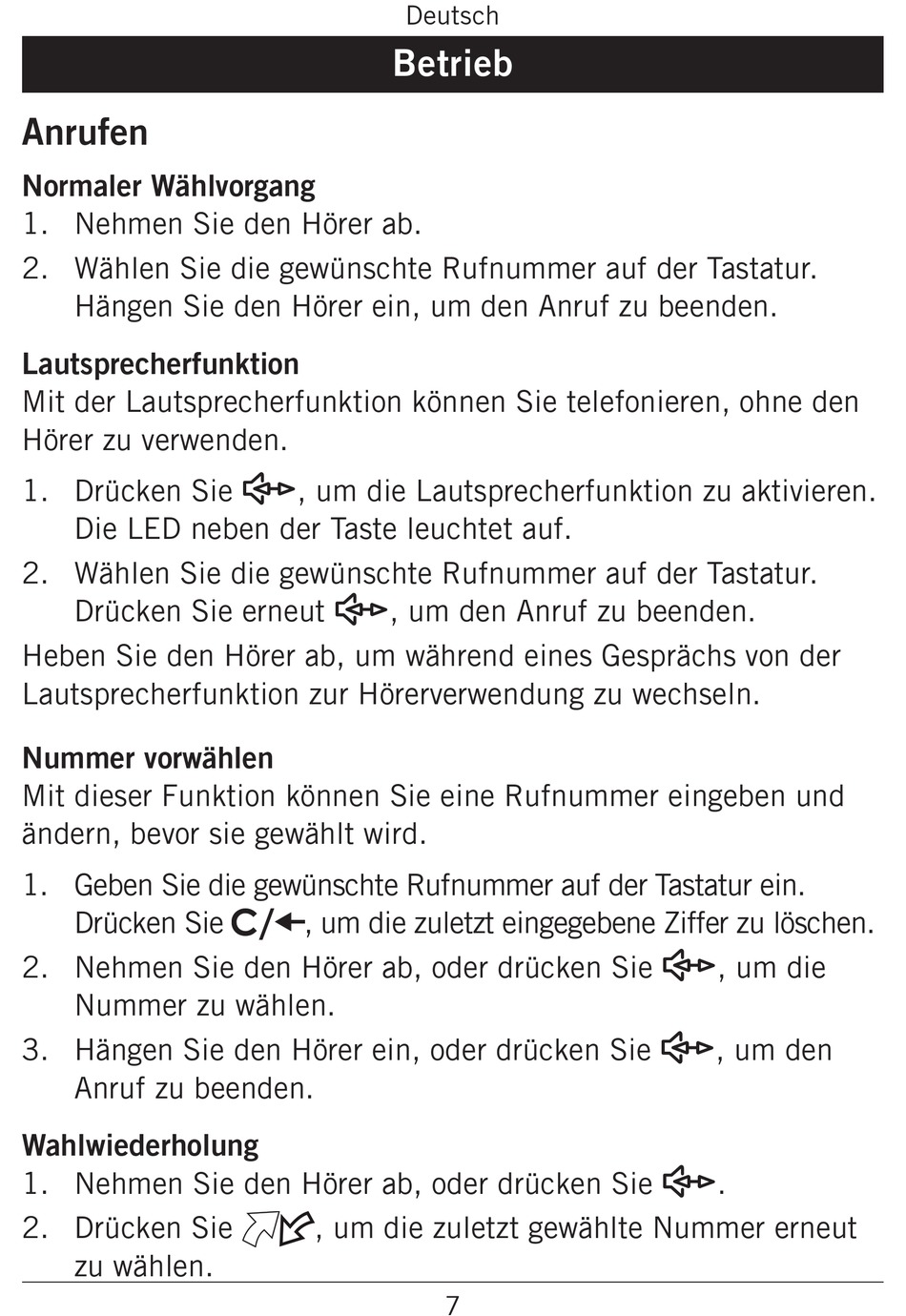 Betrieb - Doro PhoneEasy 312cs Bedienungsanleitung [Seite 43] | ManualsLib