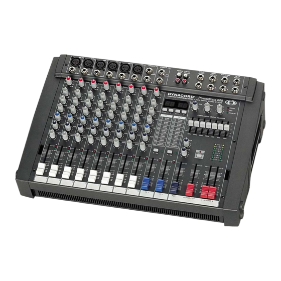 DYNACORD POWERMATE 600 KURZANLEITUNG Pdf-Herunterladen | ManualsLib