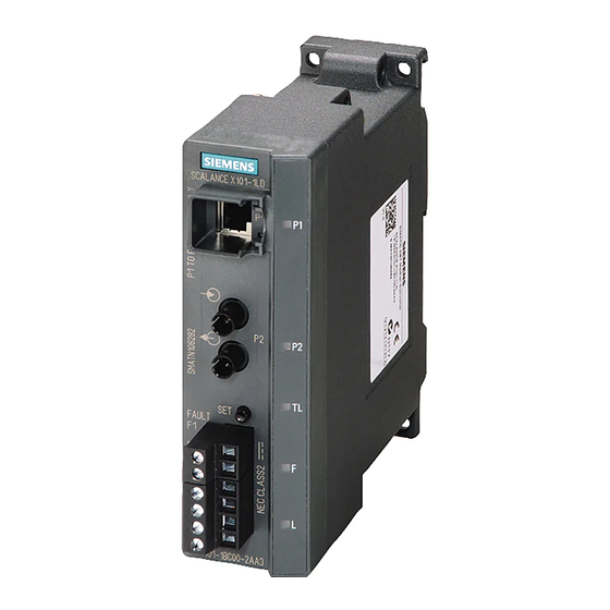 SIEMENS SCALANCE X101-1 BETRIEBSHANDBUCH Pdf-Herunterladen | ManualsLib