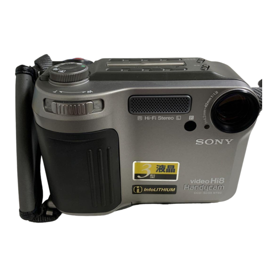 SONY HANDYCAM CCD-SC55E BEDIENUNGSANLEITUNG Pdf-Herunterladen | ManualsLib
