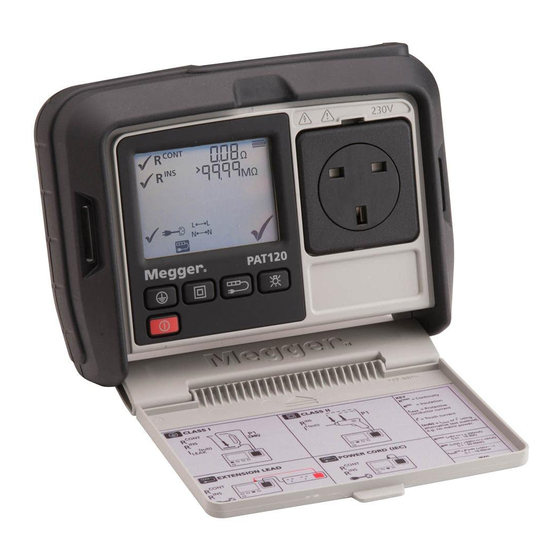 MEGGER PAT150 BENUTZERHANDBUCH Pdf-Herunterladen | ManualsLib