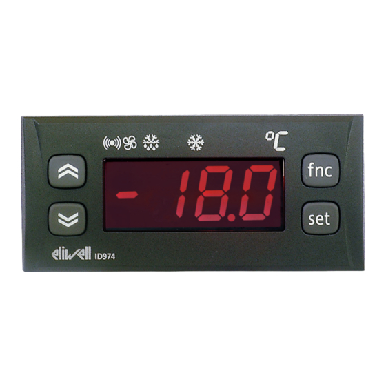 Mechanische Montage; Elektrische Anschlüsse - Eliwell ID 974 Benutzerhandbuch [Seite 2] | ManualsLib