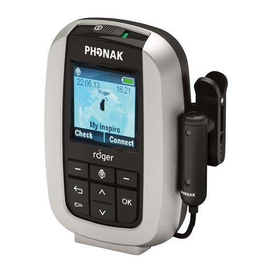 PHONAK ROGER INSPIRO GEBRAUCHSANWEISUNG Pdf-Herunterladen | ManualsLib