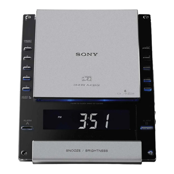 SONY ICF-CD7000 BEDIENUNGSANLEITUNG Pdf-Herunterladen | ManualsLib