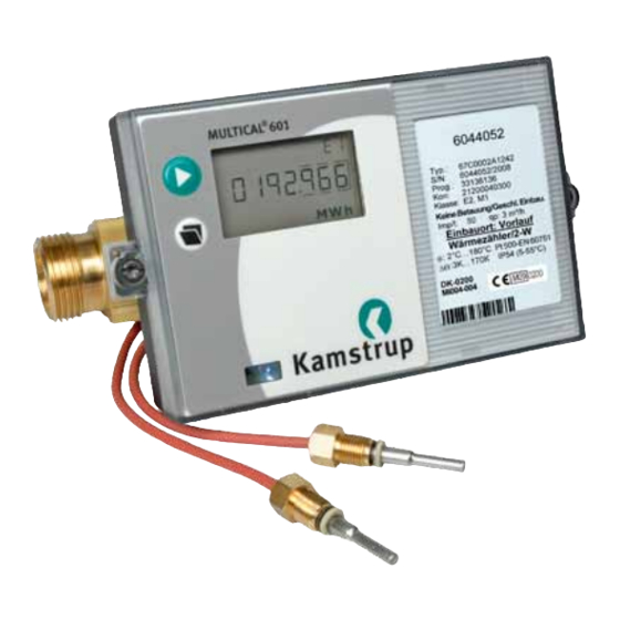 KAMSTRUP MULTICAL 601 BEDIENUNGSANLEITUNG Pdf-Herunterladen | ManualsLib
