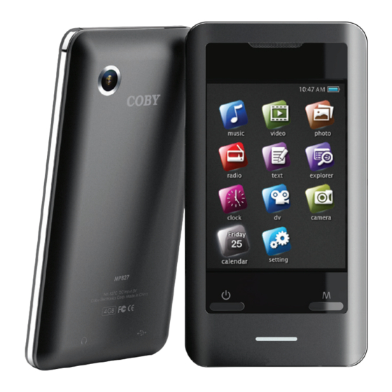 COBY MP827 KURZANLEITUNG Pdf-Herunterladen | ManualsLib