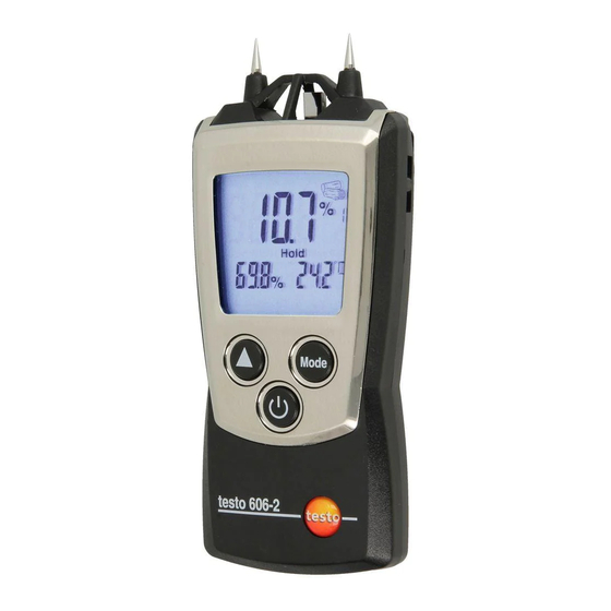 TESTO 606-2 BEDIENUNGSANLEITUNG Pdf-Herunterladen | ManualsLib