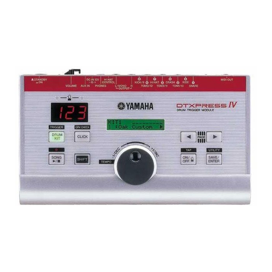 YAMAHA DTXPRESS IV BEDIENUNGSANLEITUNG Pdf-Herunterladen | ManualsLib
