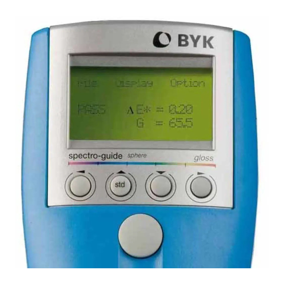 BYK-GARDNER SPECTRO-GUIDE KURZANLEITUNG Pdf-Herunterladen | ManualsLib