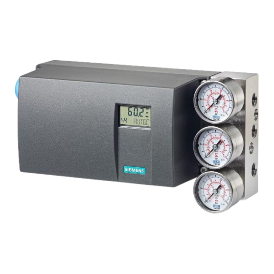 SIEMENS SIPART PS2 BETRIEBSANLEITUNG Pdf-Herunterladen | ManualsLib