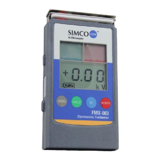 Inhaltsverzeichnis - PCE Instruments Simco FMX-003 Bedienungsanleitung ...