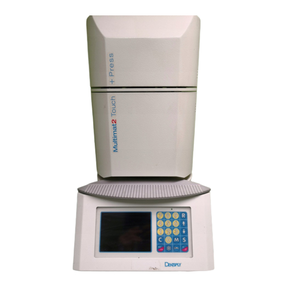 Software V1.01 Und Höher - DENTSPLY Multimat 2 Touch Gebrauchsanweisung ...