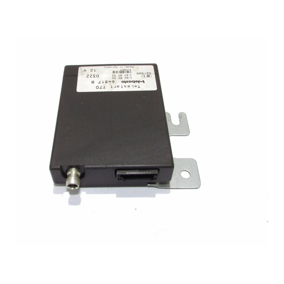 WEBASTO TELESTART T70 EINBAUANWEISUNG Pdf-Herunterladen | ManualsLib