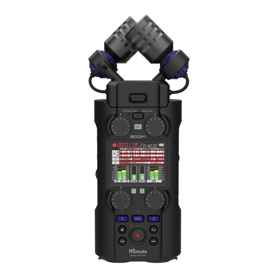 ZOOM H5 STUDIO KURZANLEITUNG Pdf-Herunterladen | ManualsLib