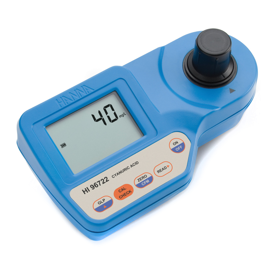 Hanna Instruments HI96722 - Handbuch für den ISM Cyanursäure-Messer ...