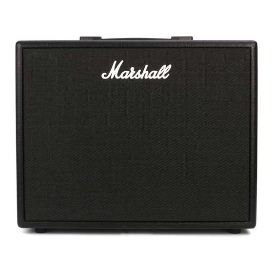 MARSHALL CODE 50 BEDIENUNGSANLEITUNG Pdf-Herunterladen | ManualsLib