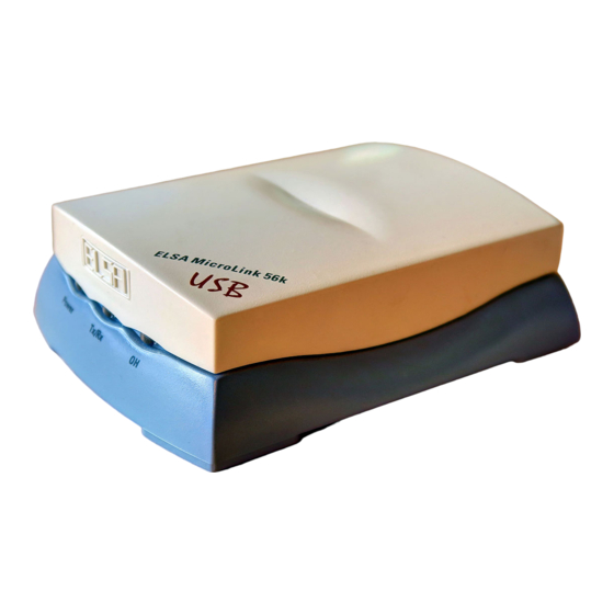 Elsa Microlink 56k Usb Bedienungsanleitung Pdf Herunterladen Manualslib