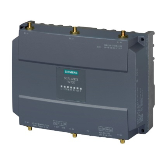 SIEMENS SCALANCE W788-SERIE BETRIEBSANLEITUNG Pdf-Herunterladen ...