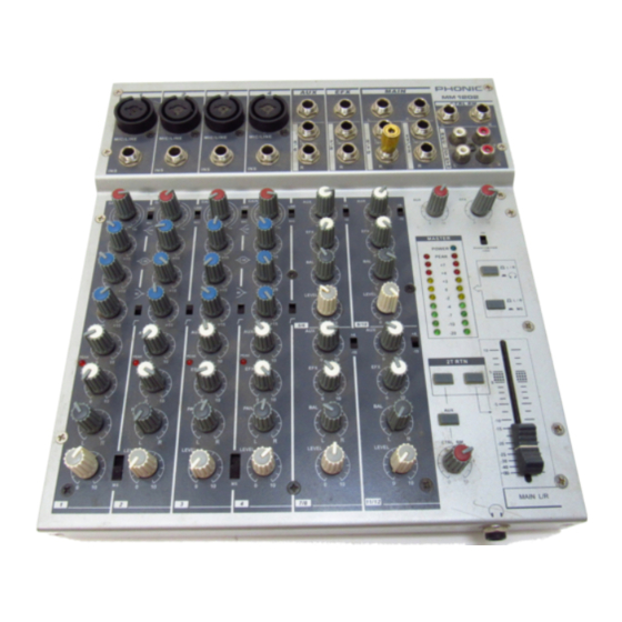 PHONIC MM 1002 BEDIENUNGSANLEITUNG Pdf-Herunterladen | ManualsLib