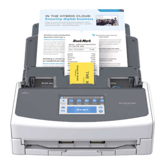 FUJITSU SCANSNAP IX 1600 HANDBUCH: ERSTE SCHRITTE Pdf-Herunterladen ...
