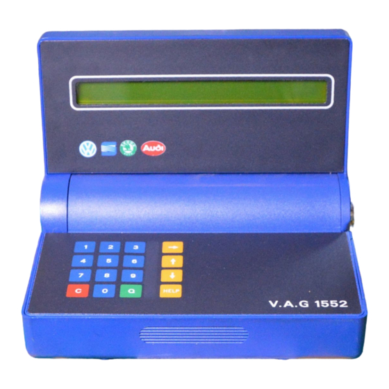 VAG 1552 BEDIENUNGSANLEITUNG Pdf-Herunterladen | ManualsLib