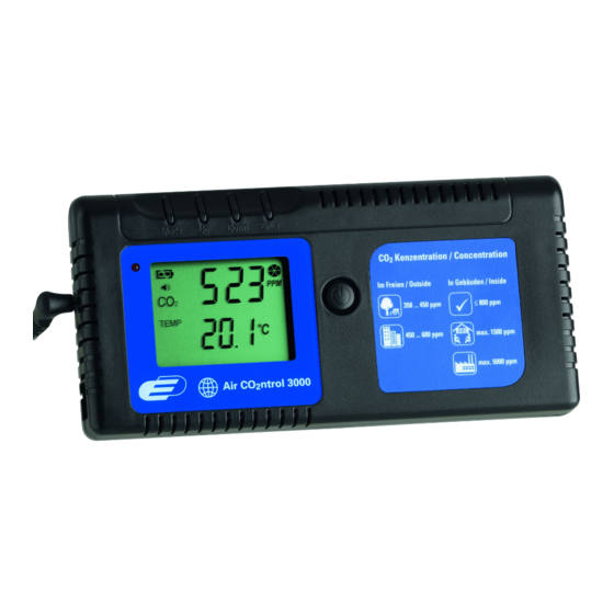 DOSTMANN ELECTRONIC AIR CO2NTROL 3000 BEDIENUNGSANLEITUNG Pdf ...