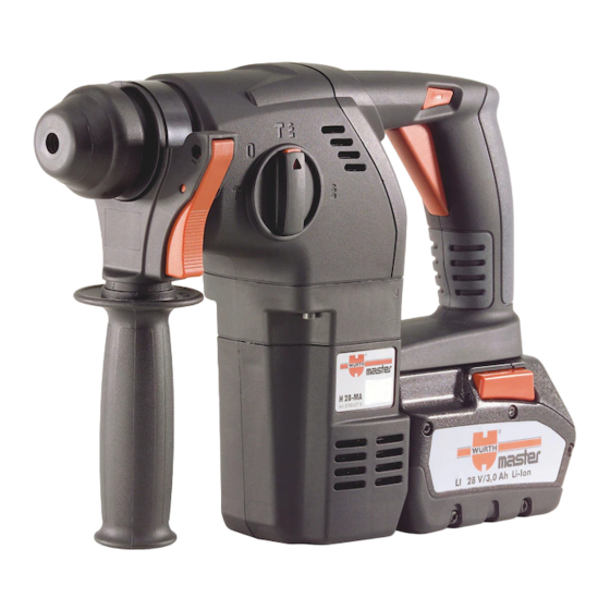 WÜRTH MASTER H 28-MA BEDIENUNGSANLEITUNG Pdf-Herunterladen | ManualsLib