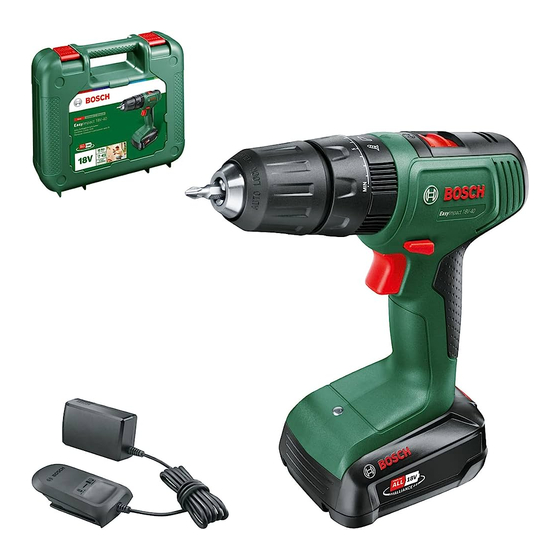 BOSCH EASYDRILL 18V-40 ORIGINALBETRIEBSANLEITUNG Pdf-Herunterladen ...
