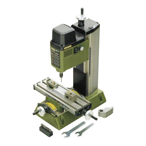 Ersatzteilliste / Spare Parts List - Proxxon MF 70 Gebrauchsanleitung ...