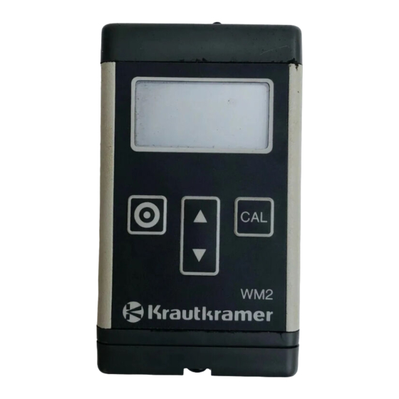 KRAUTKRAMER WM2 TECHNISCHES HANDBUCH UND BEDIENUNGSANLEITUNG Pdf-Herunterladen | ManualsLib