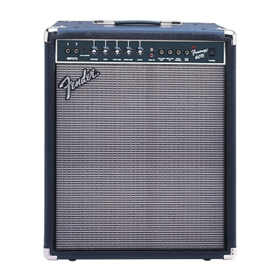 Fender Frontman 60B Handbücher | ManualsLib