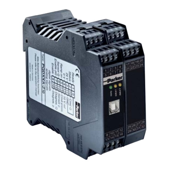 Programmierung; Die Parameter Liste - Parker PQDXXA-Z10 Serie ...