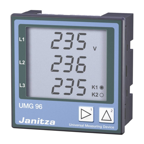 JANITZA UMG 96 BETRIEBSANLEITUNG Pdf-Herunterladen | ManualsLib