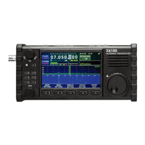 XIEGU X6100 HANDBUCH Pdf-Herunterladen | ManualsLib