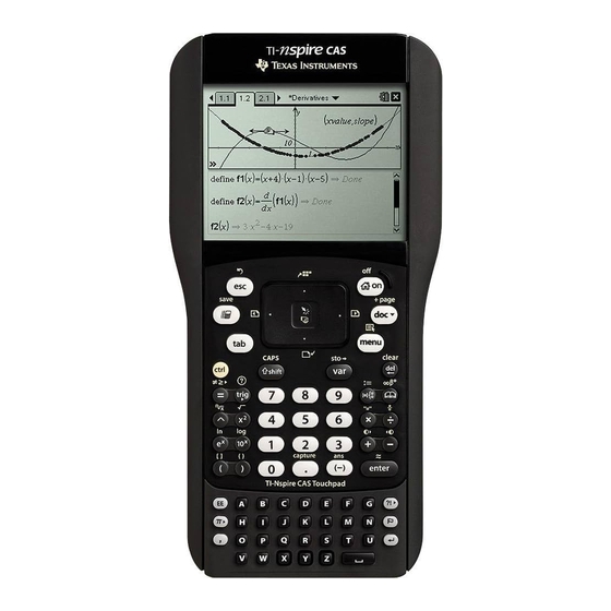 TEXAS INSTRUMENTS TI-NSPIRE CAS REFERENZHANDBUCH Pdf-Herunterladen ...